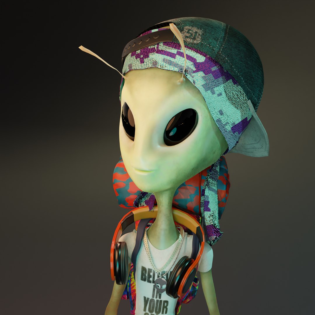 3D Alien Skater Model - TurboSquid 2111681