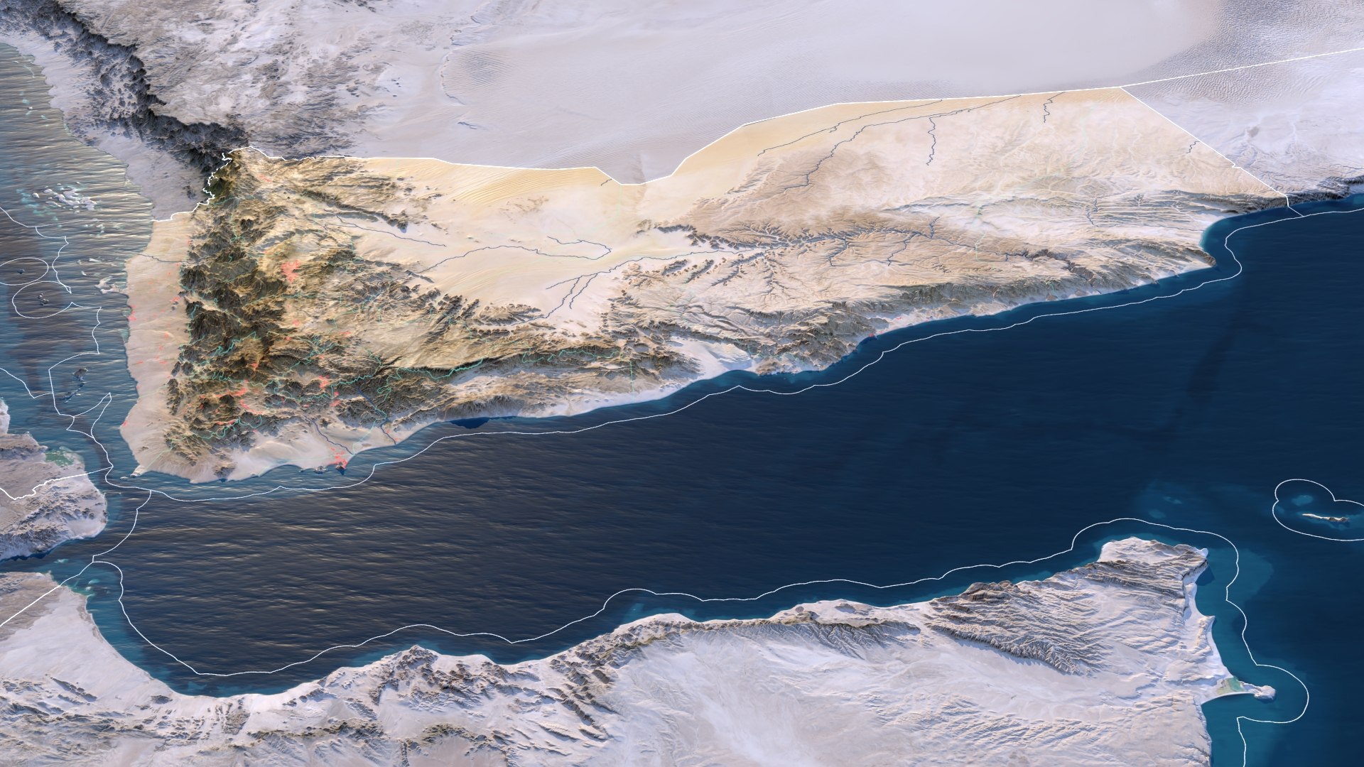 3D Yemen Map - 22K Realistic Satellite Terrain - Elevation - TurboSquid ...
