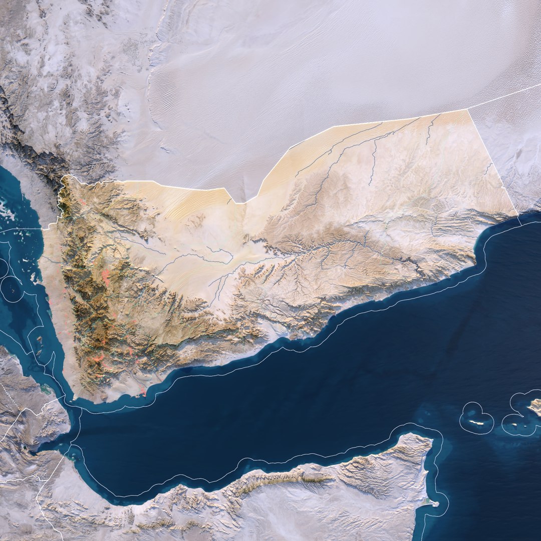 3D Yemen Map - 22K Realistic Satellite Terrain - Elevation - TurboSquid ...