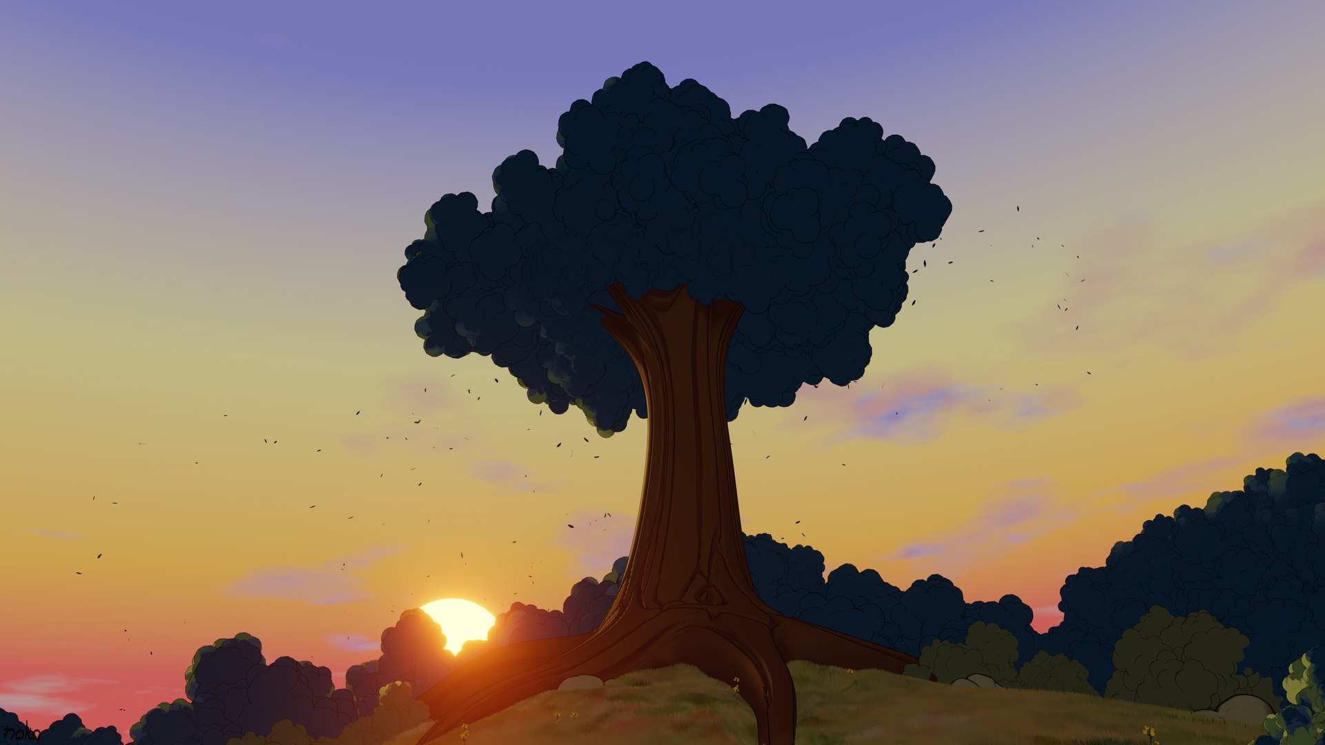 3D Anime Tree - TurboSquid 1669633