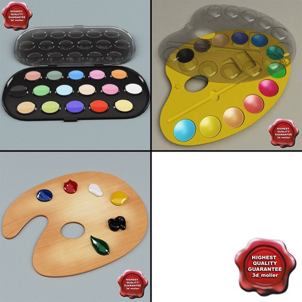 Artist Palette 3D Models for Download | TurboSquid