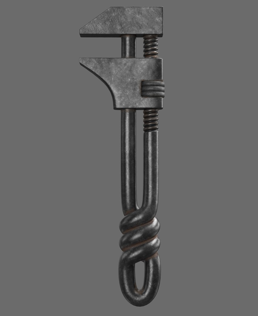 3D Twisted Handle Monkey Wrench Model - TurboSquid 1805991