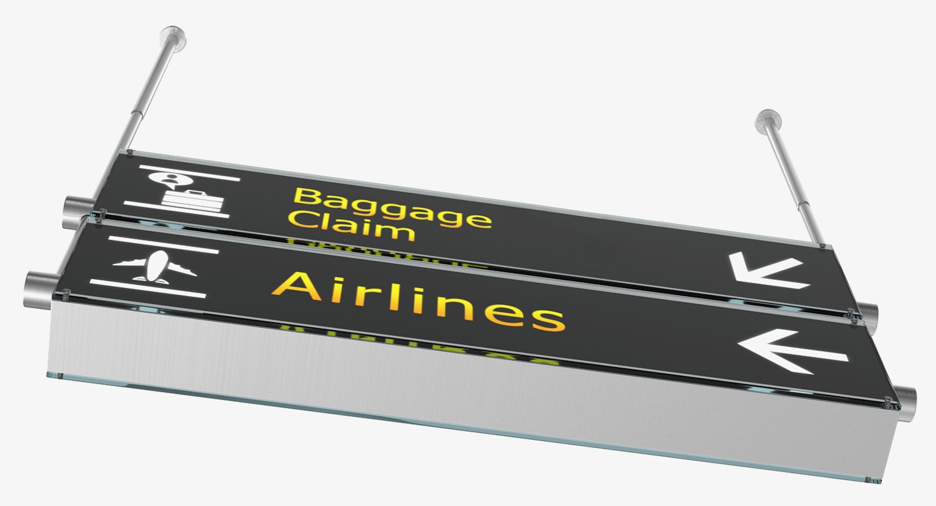 Airport Signs Baggage Claim 3D - TurboSquid 1328538
