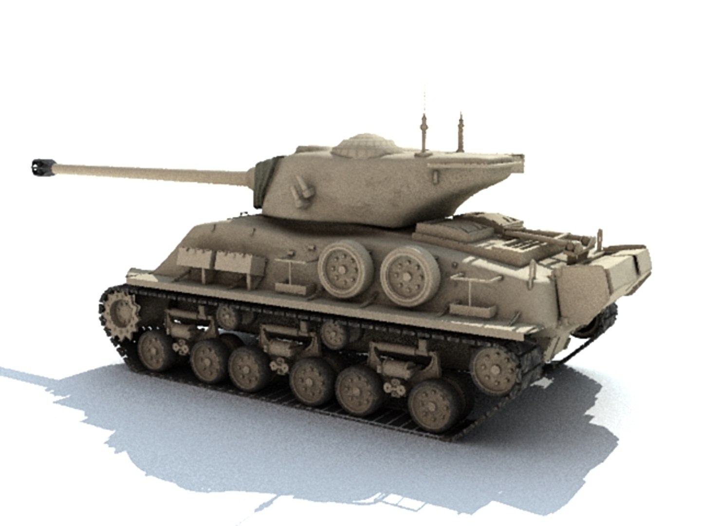 M51 Sherman 3d Model