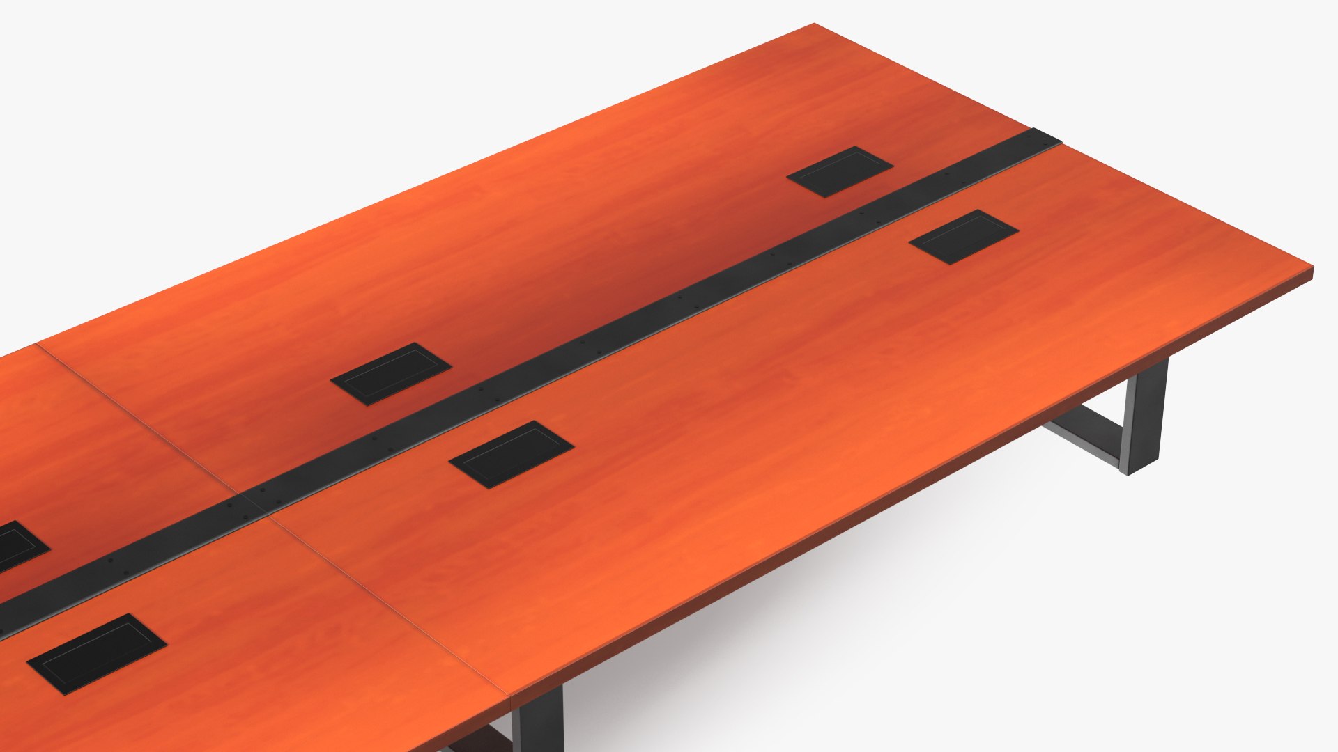 Conference Table With Power Outlets Set Mahogany Model - TurboSquid 1767107