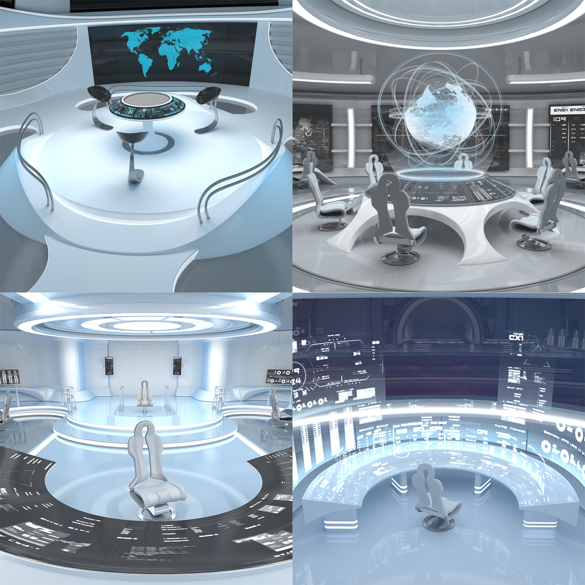 3D model Sci Fi Futuristic Control Room Collection - TurboSquid 1834437