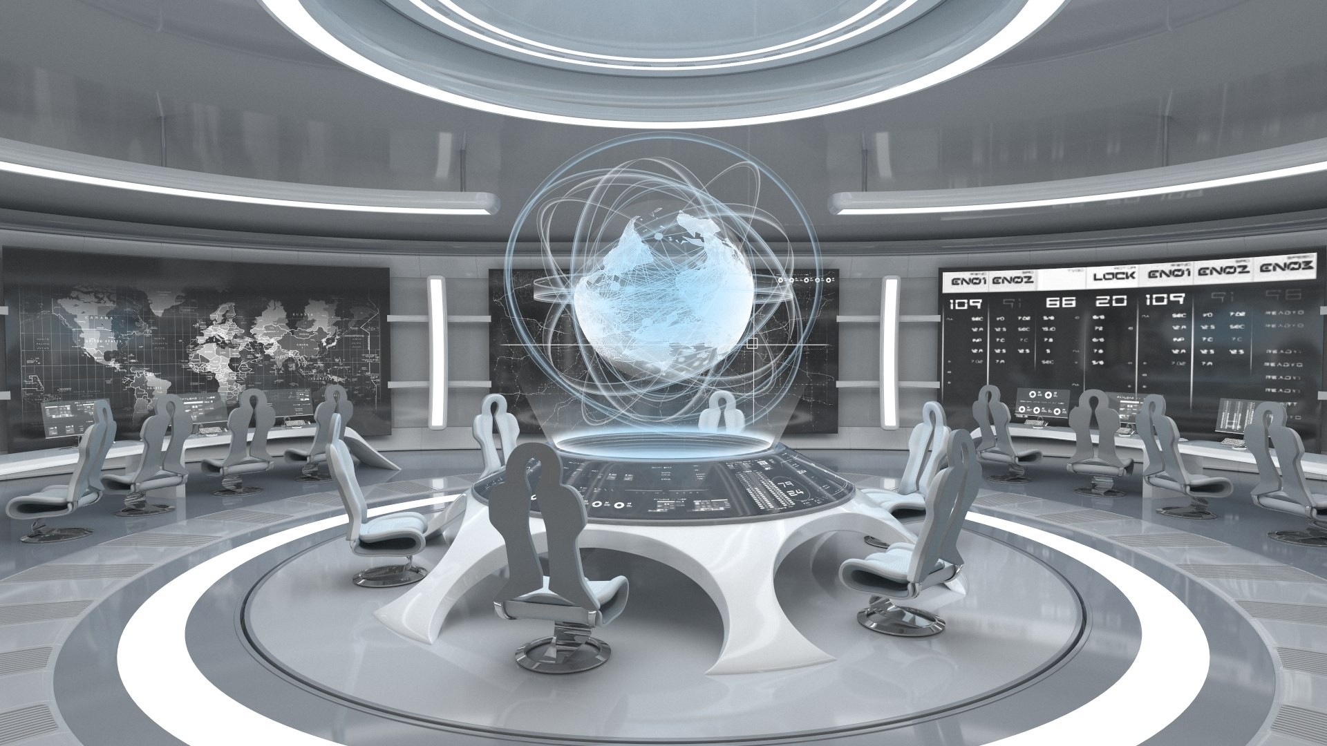 3D Model Sci Fi Futuristic Control Room Collection - TurboSquid 1834437