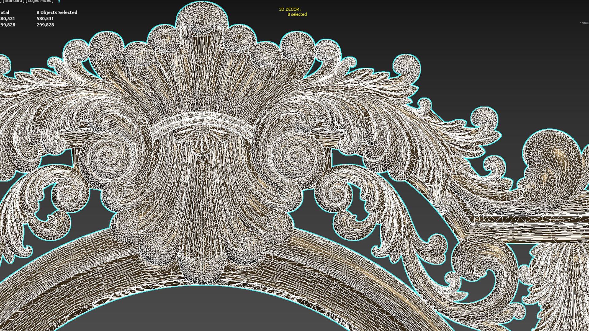 3D Classic 3d Model Pattern Luxury Inlaid Gold - TurboSquid 2094946