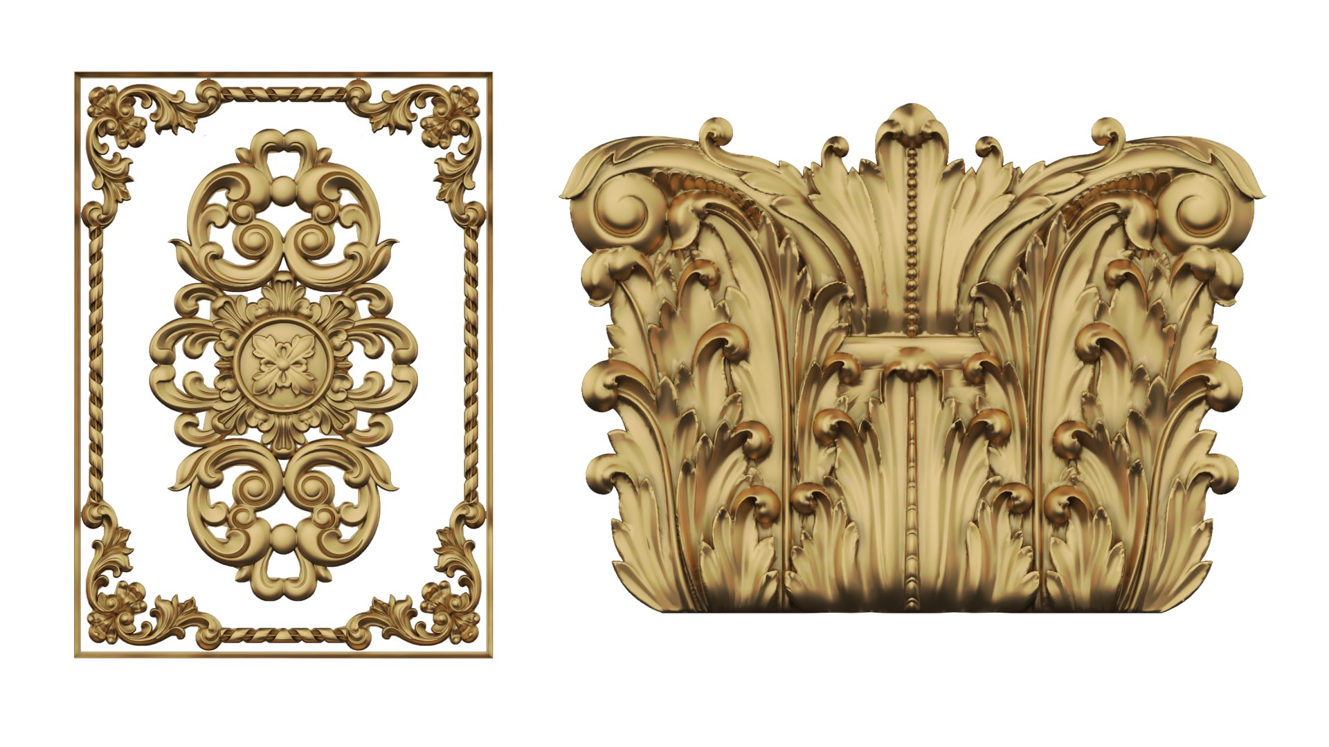 3D Classic 3d Model Pattern Luxury Inlaid Gold - TurboSquid 2094946