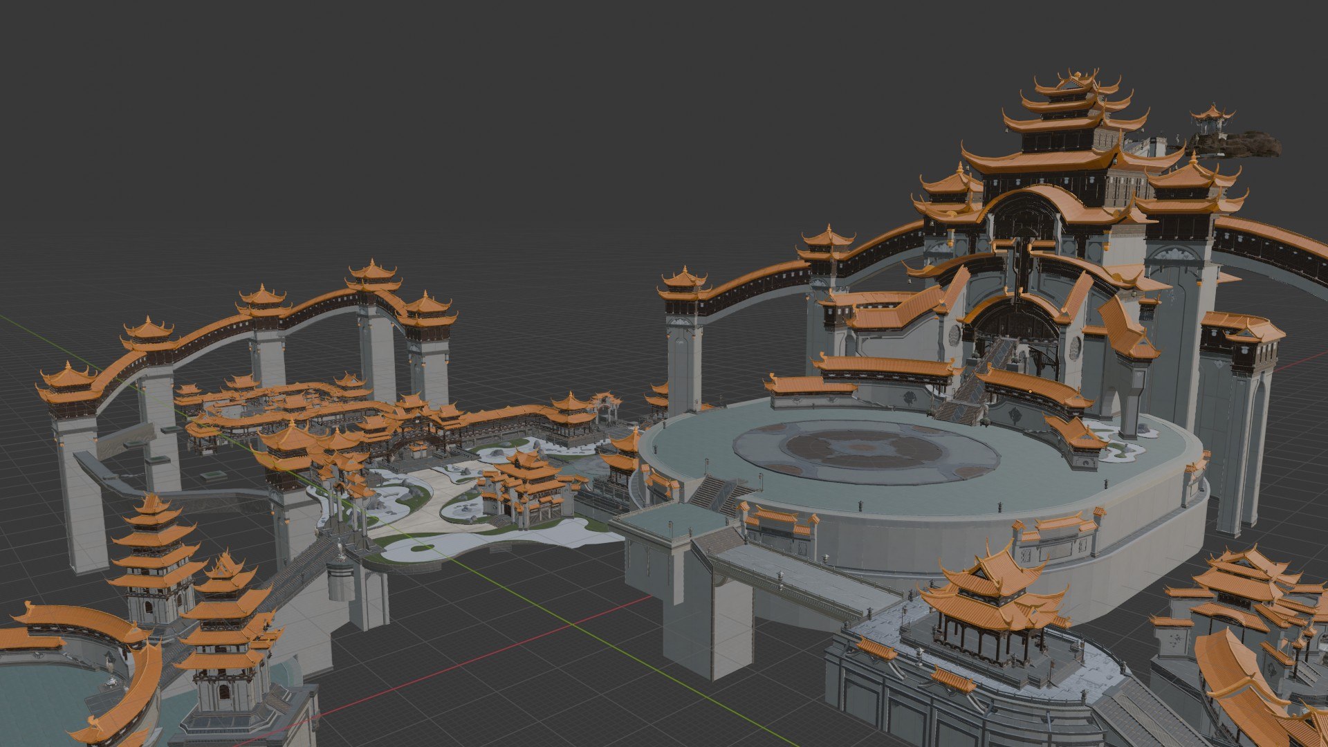 3D Ancient Chinese Architecture Complex Model - TurboSquid 2219553