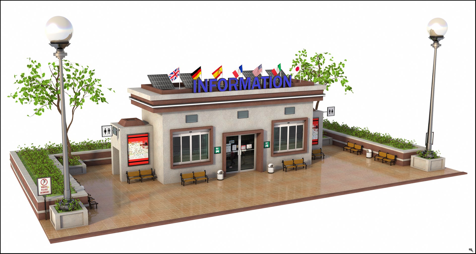 3D Info Information Tourist Model - TurboSquid 1229681