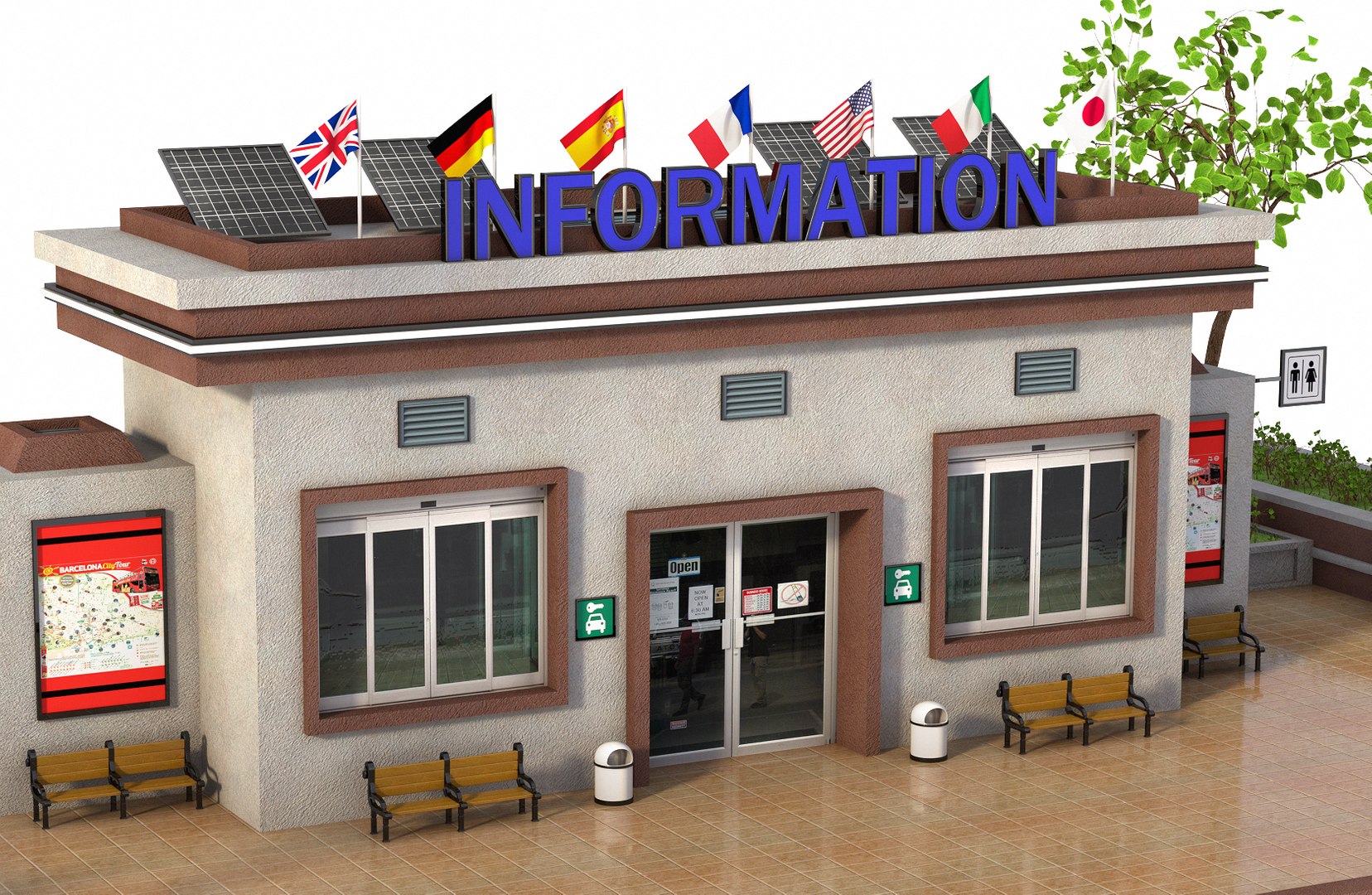 3D Info Information Tourist Model - TurboSquid 1229681