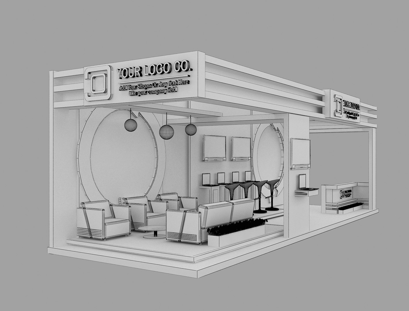 3D Model Booth Exhibition Stand A563a - TurboSquid 1820583