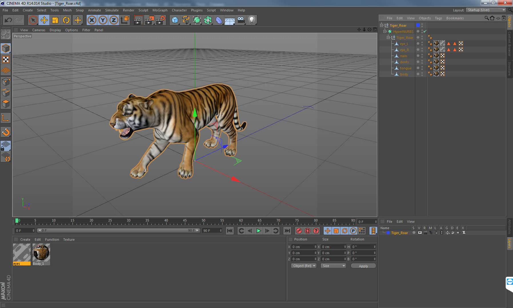 3D model tiger roar - TurboSquid 1271764