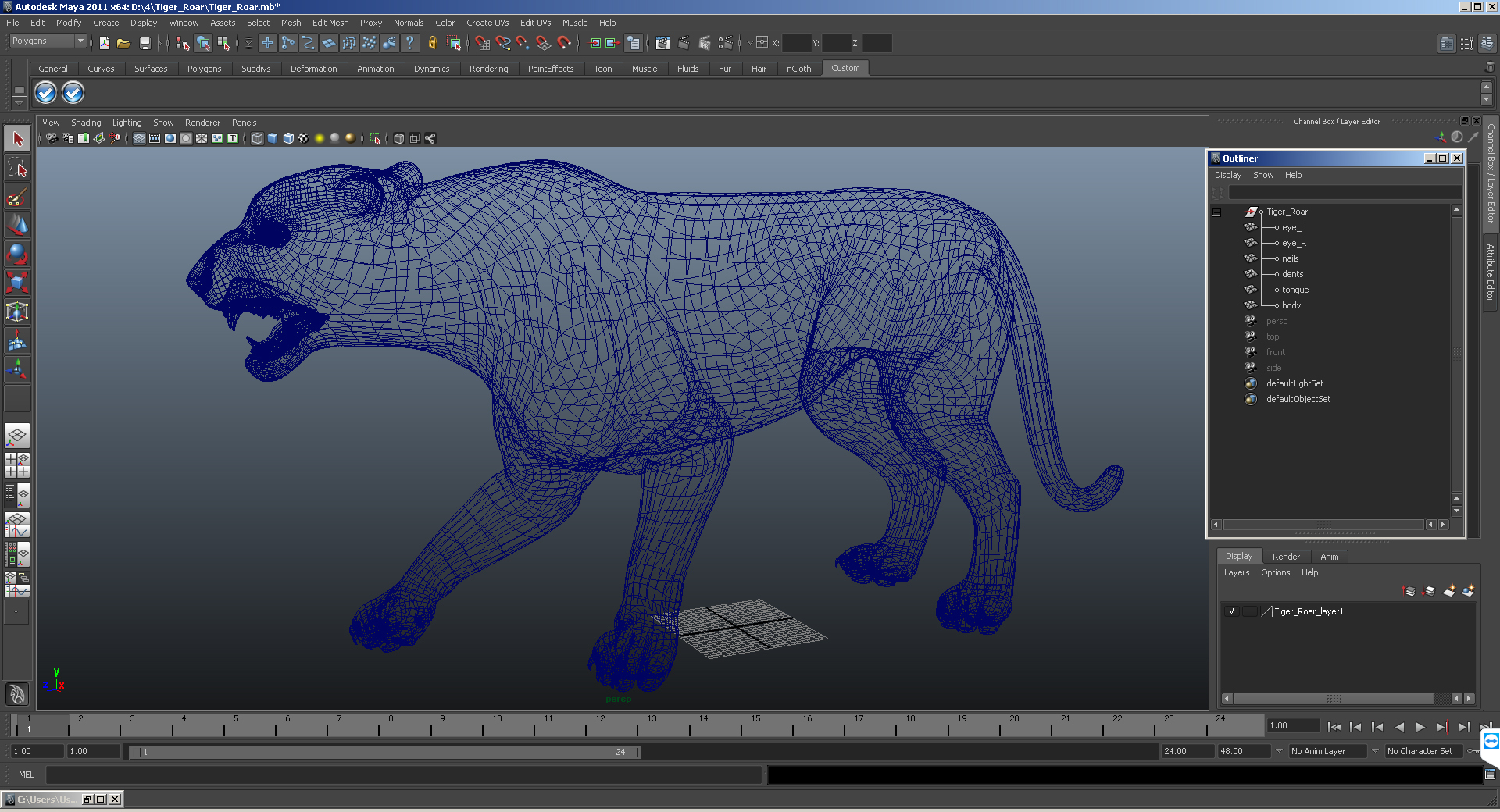 3D model tiger roar - TurboSquid 1271764