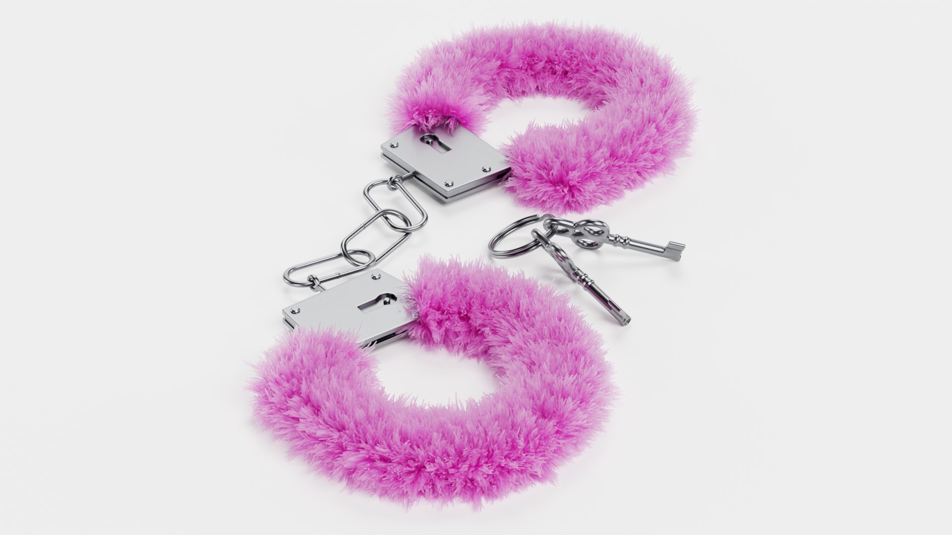 3D Fluffy Handcuffs With Keys - TurboSquid 1807875
