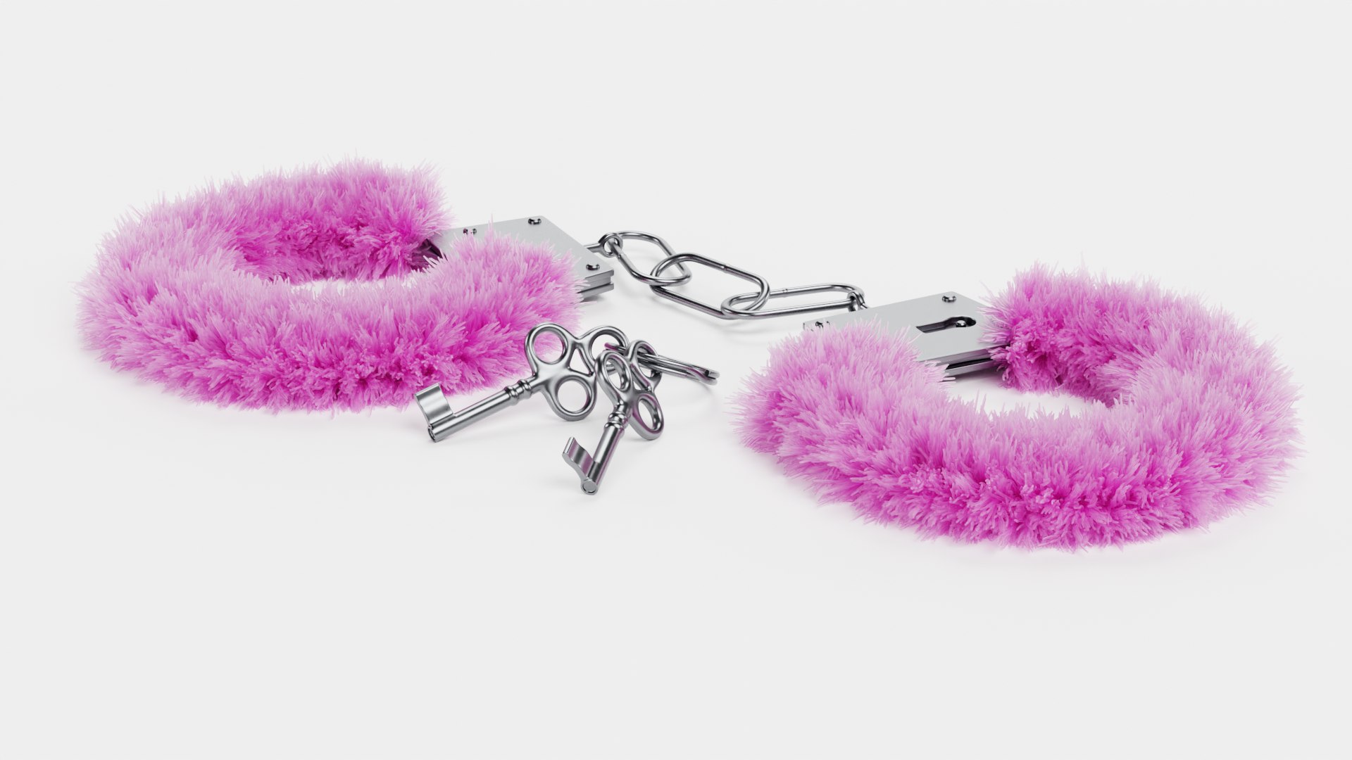 3D Fluffy Handcuffs With Keys - TurboSquid 1807875
