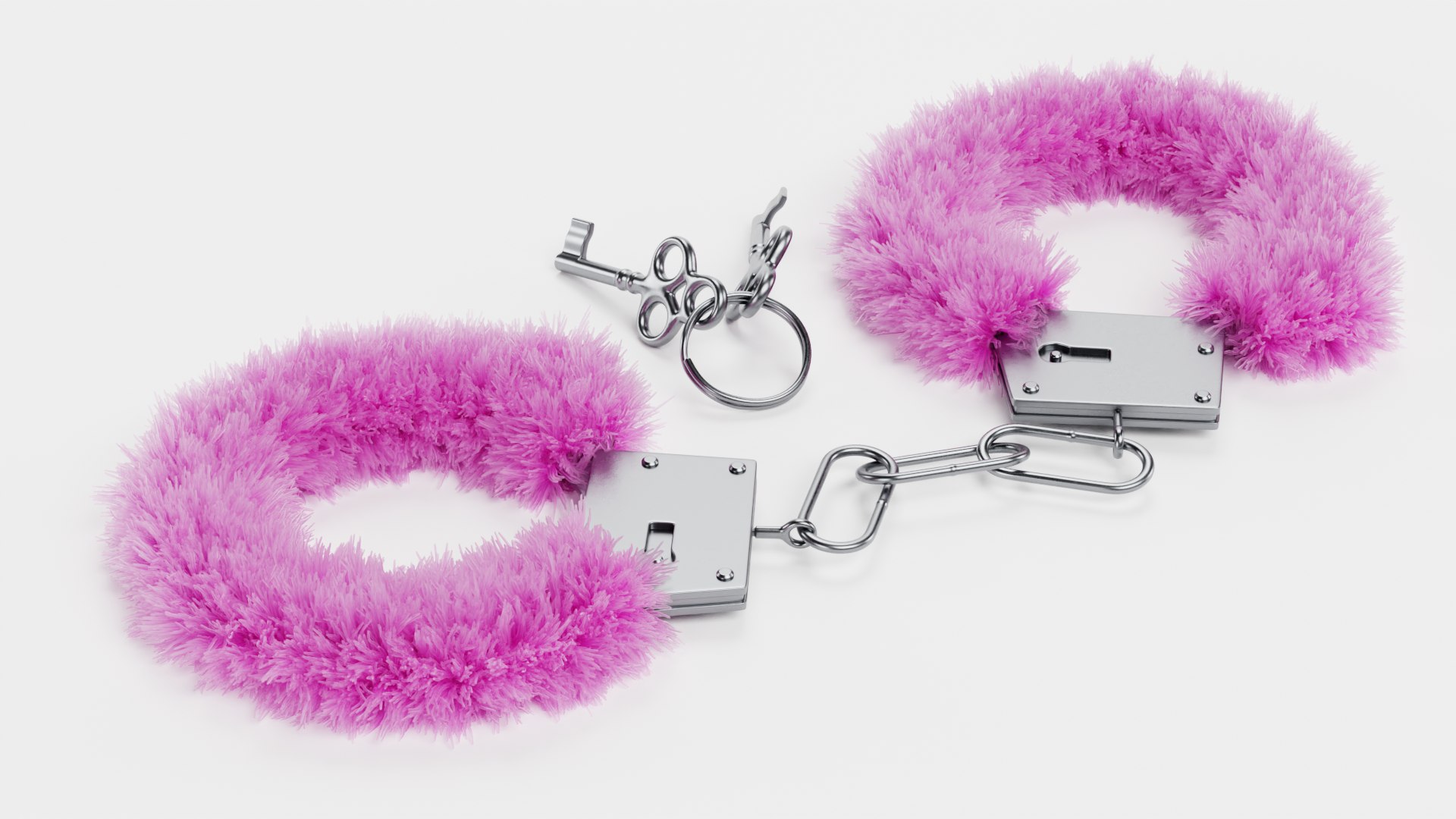 3D Fluffy Handcuffs With Keys - TurboSquid 1807875