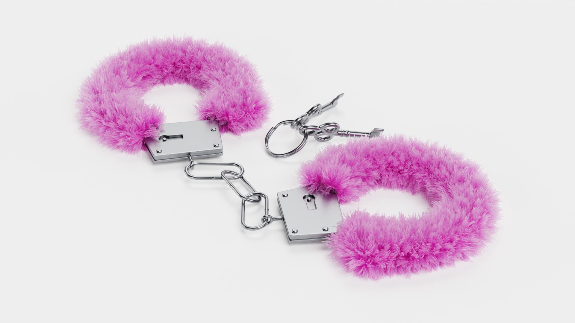 3D Fluffy Handcuffs With Keys - TurboSquid 1807875