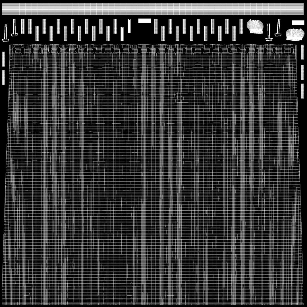 Curtain mesh model - TurboSquid 1238829