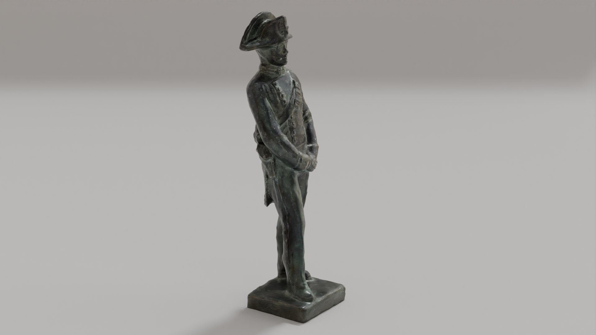 3D CaraCarabiniere bronze Italian police statue 3D model ...
