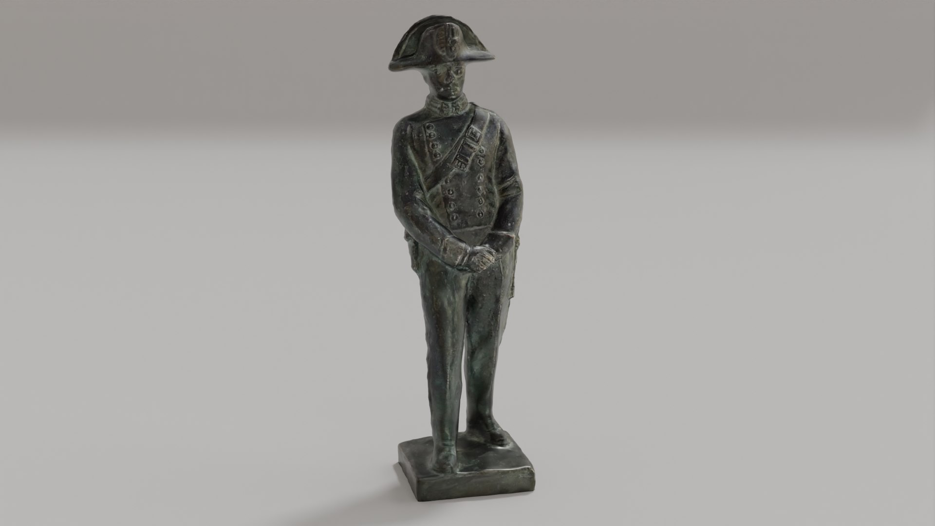 3D CaraCarabiniere bronze Italian police statue 3D model ...