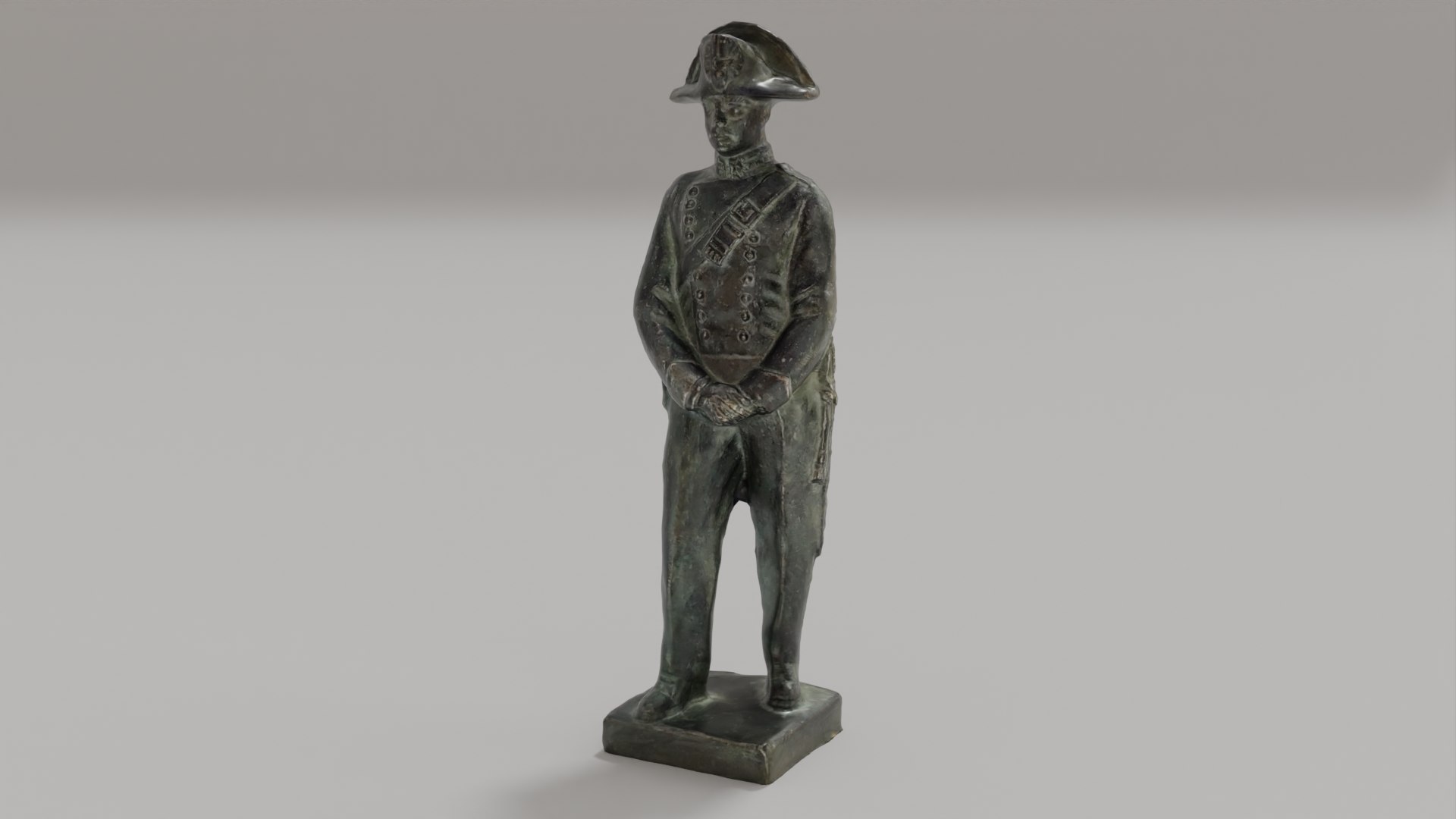 3D CaraCarabiniere bronze Italian police statue 3D model ...