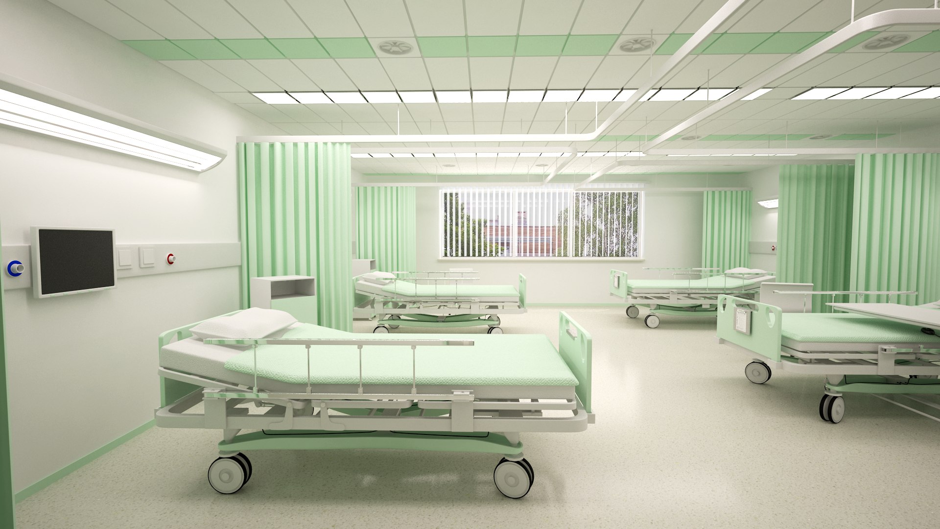 Hospital Ward Scene 3D - TurboSquid 1553037