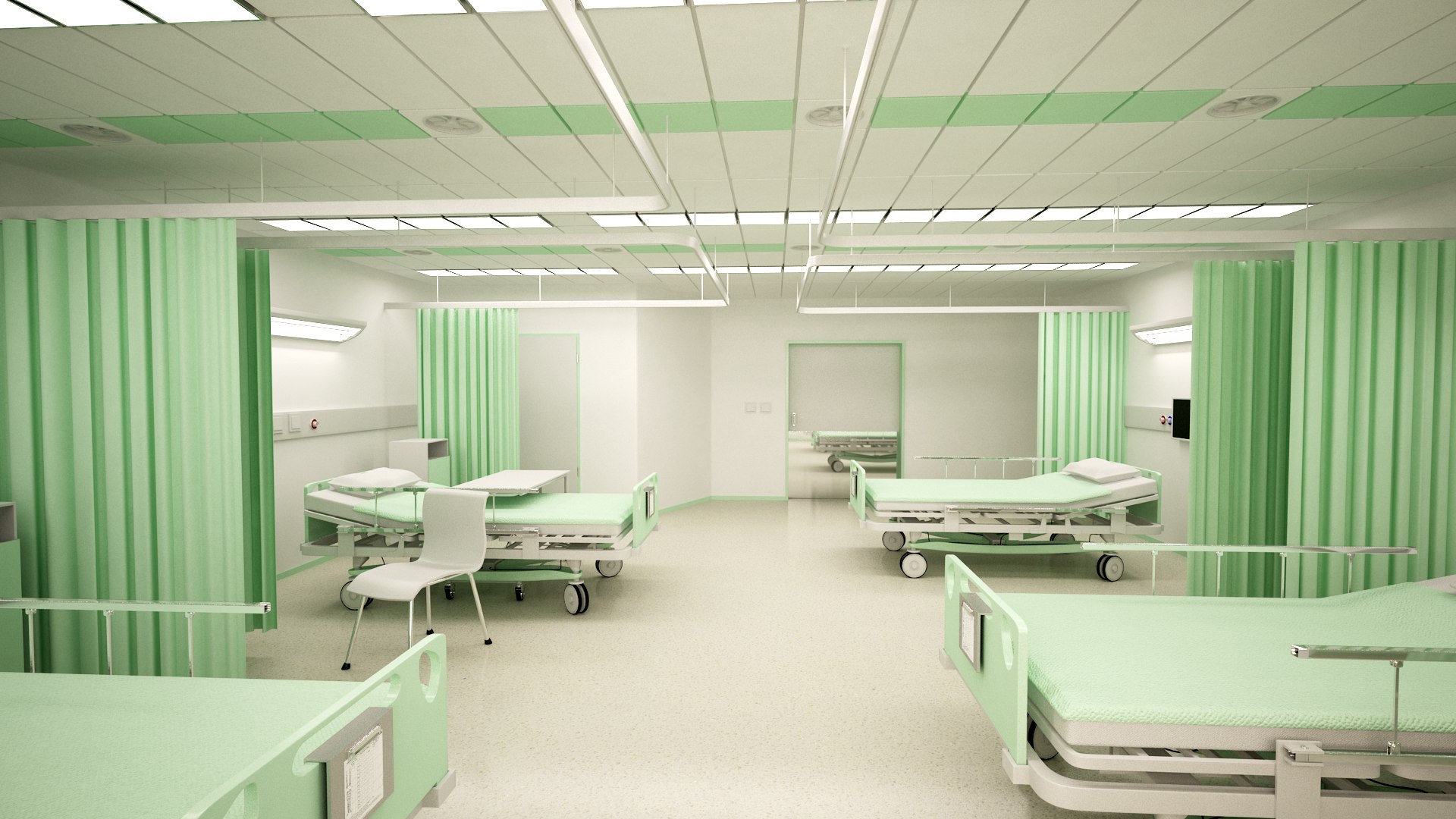 Hospital Ward Scene 3D - TurboSquid 1553037