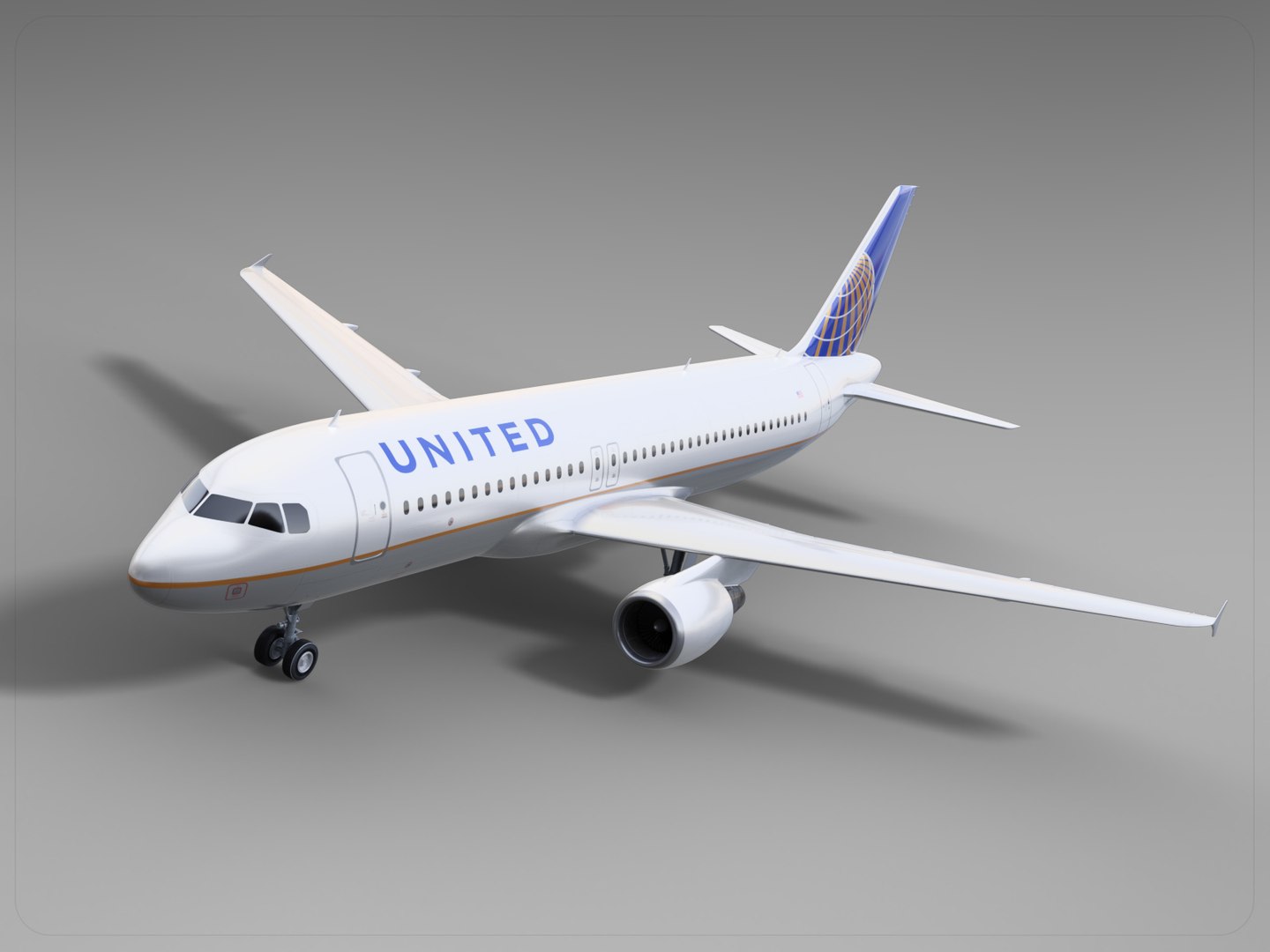 Airbus a320 united airlines 3D - TurboSquid 1192933