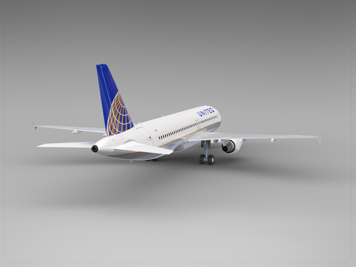 Airbus a320 united airlines 3D - TurboSquid 1192933