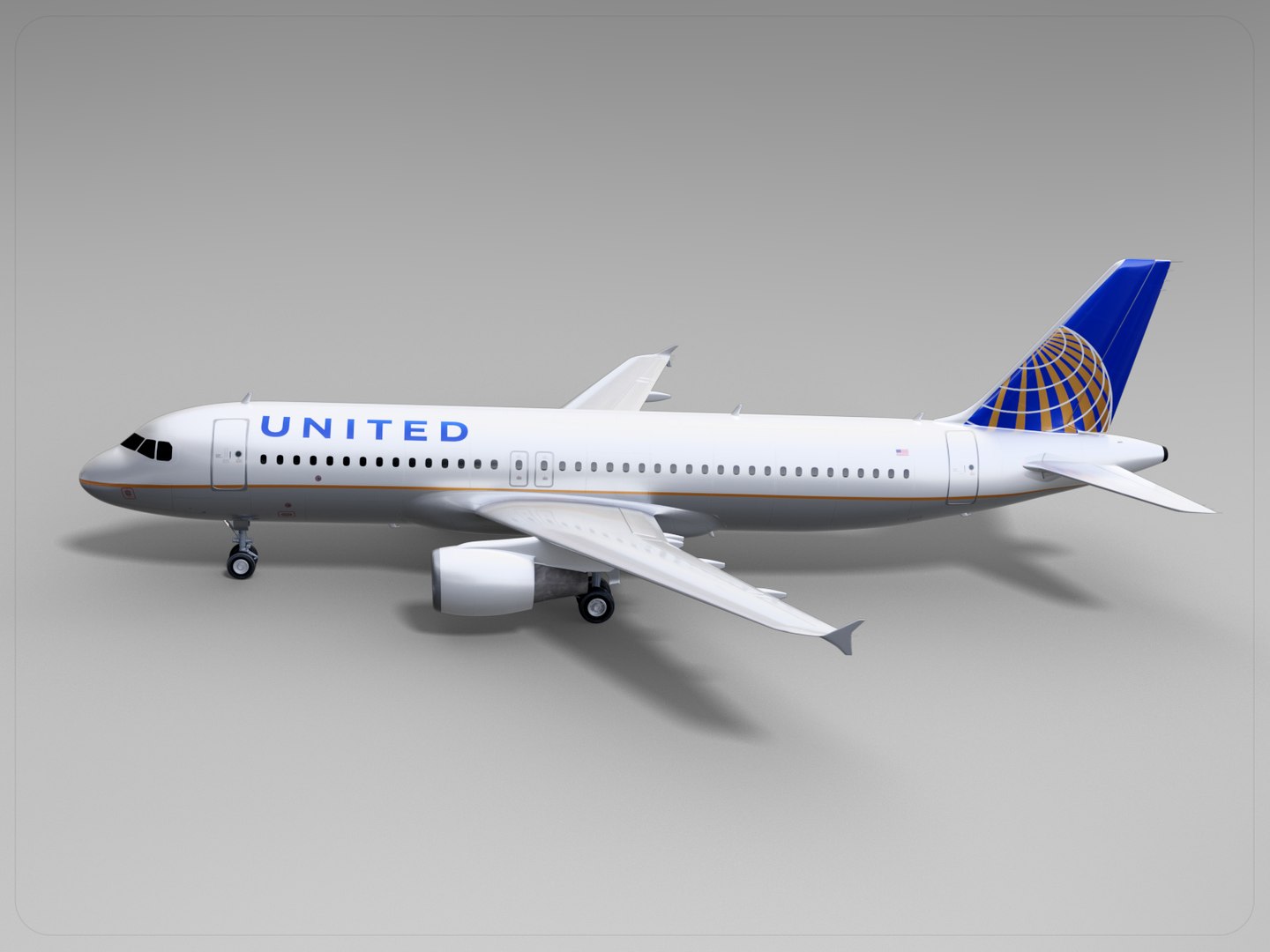 Airbus a320 united airlines 3D - TurboSquid 1192933
