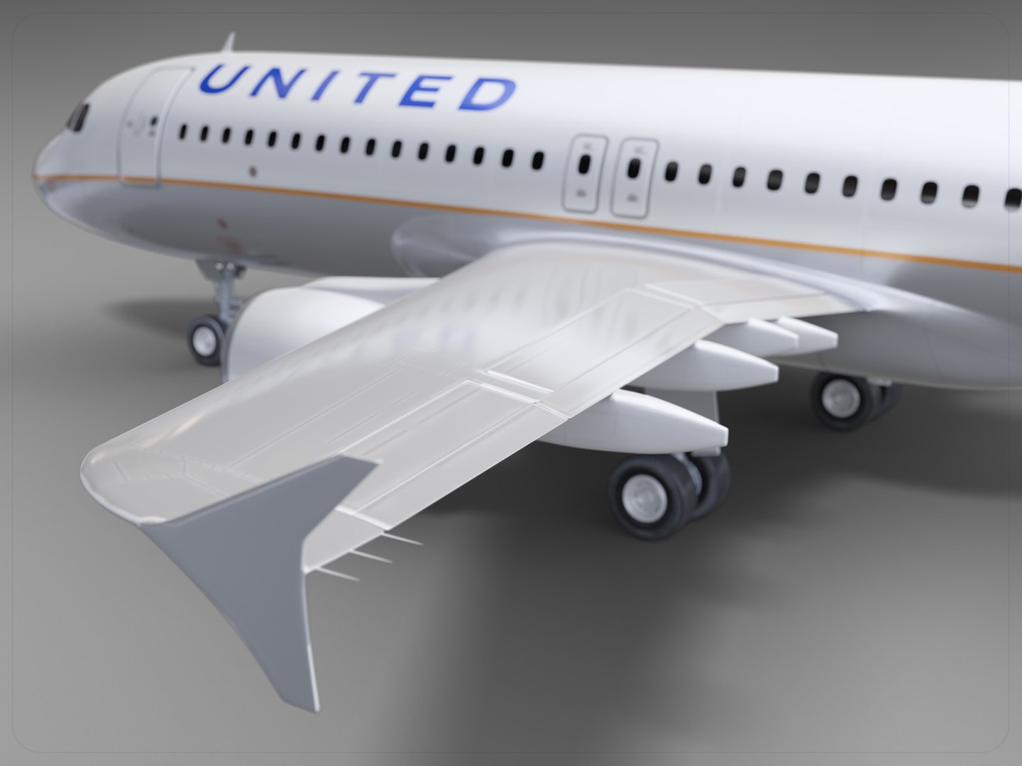 Airbus a320 united airlines 3D - TurboSquid 1192933