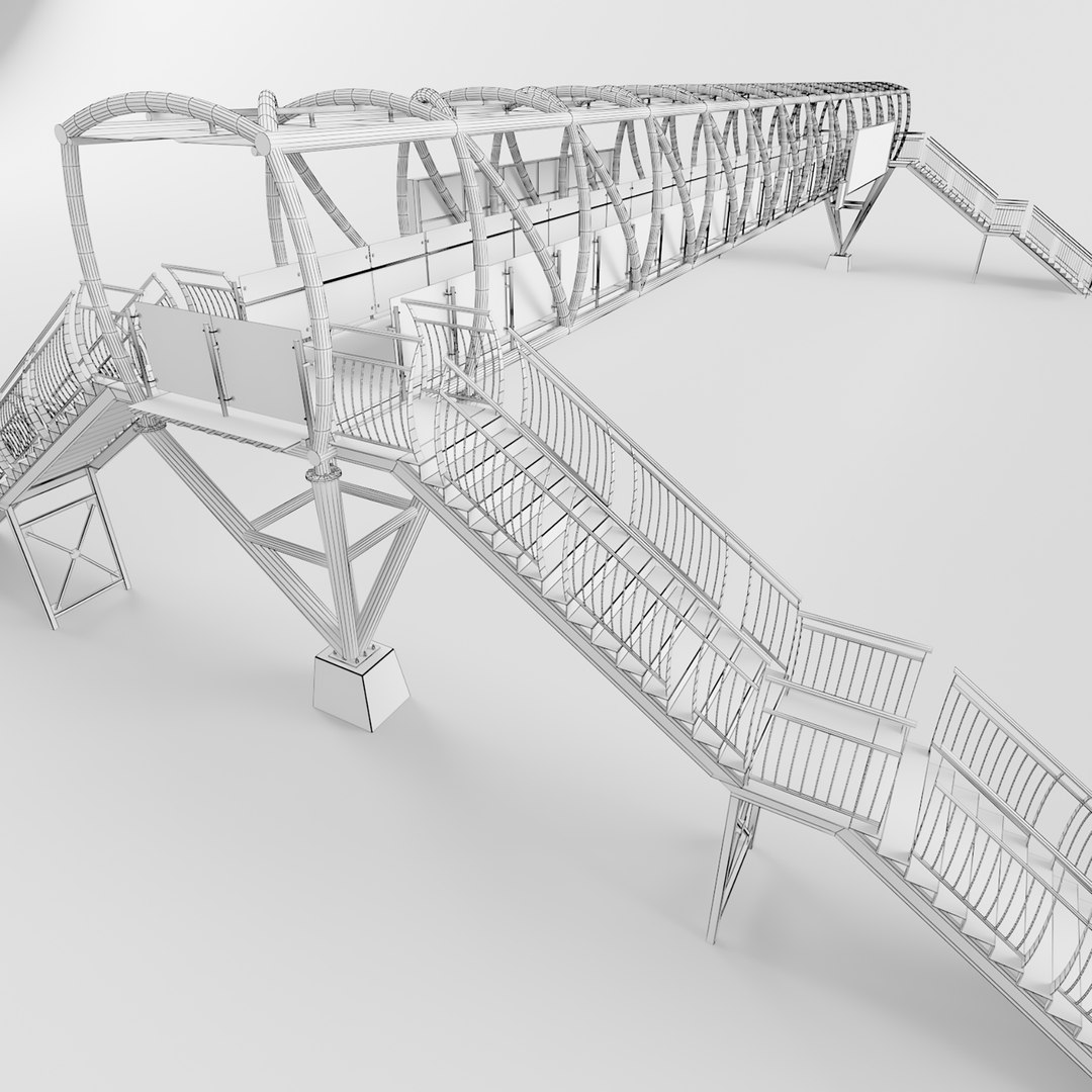 3D pedestrian bridge vol 3 model - TurboSquid 2051701