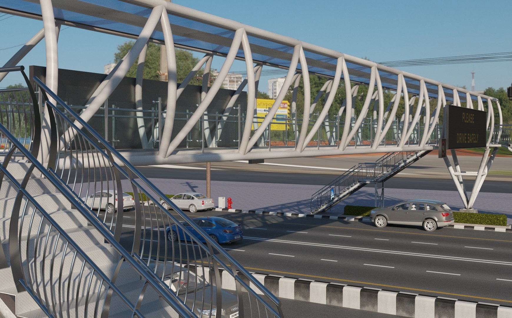 3D pedestrian bridge vol 3 model - TurboSquid 2051701