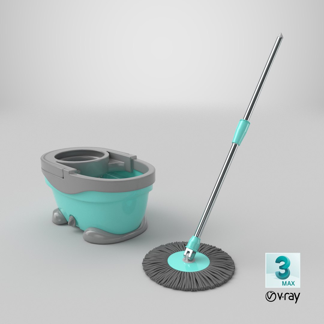 3D Model Mop And Bucket - TurboSquid 1951871