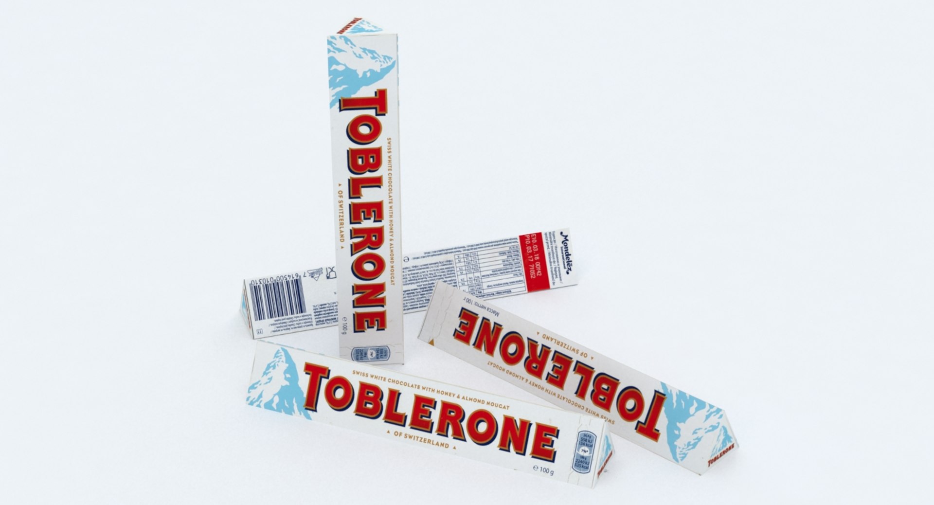 Toblerone White Chocolate Bar 3D Model - TurboSquid 1197493