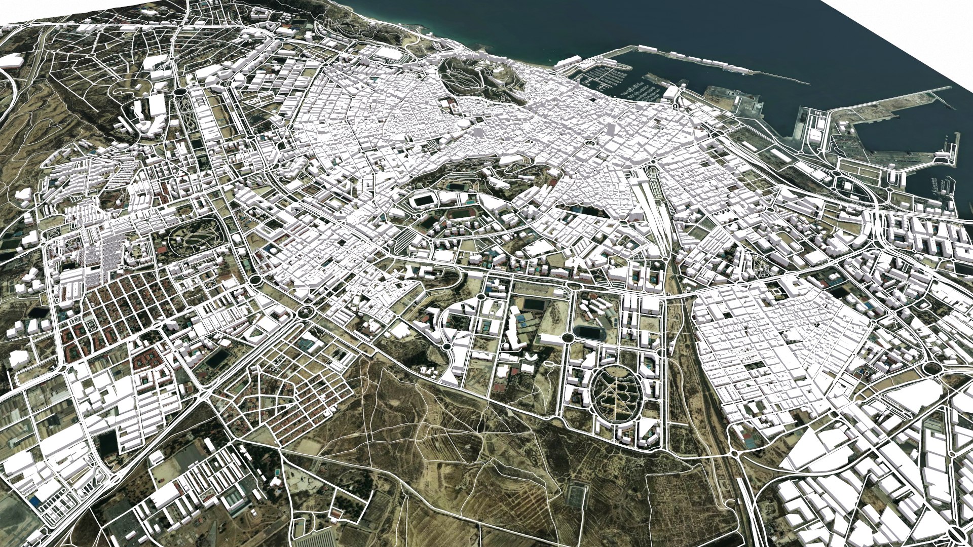 3D Cityscape Alicante Spain Model - TurboSquid 2092299