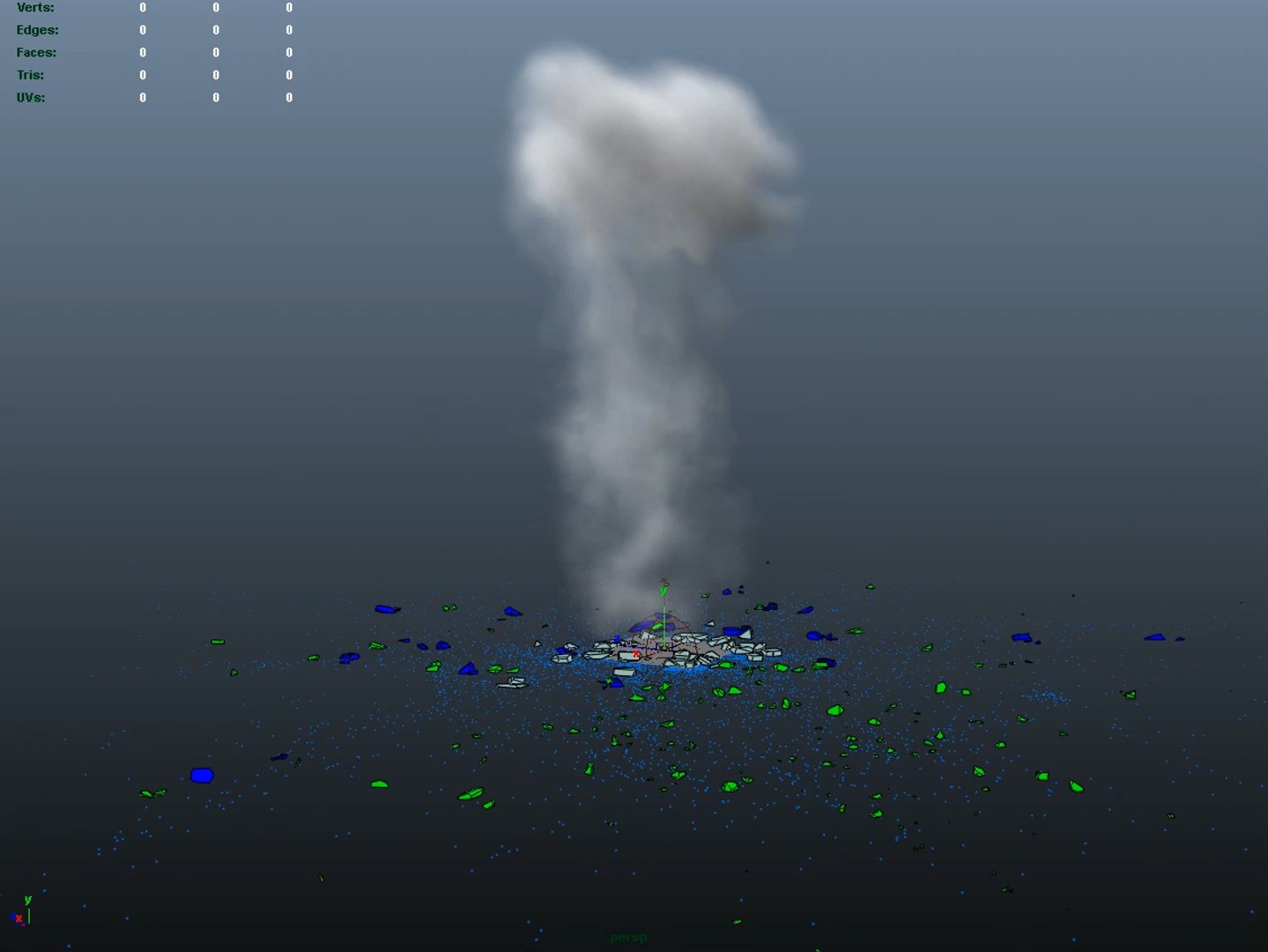 3d Model Ground Explosion Artillery