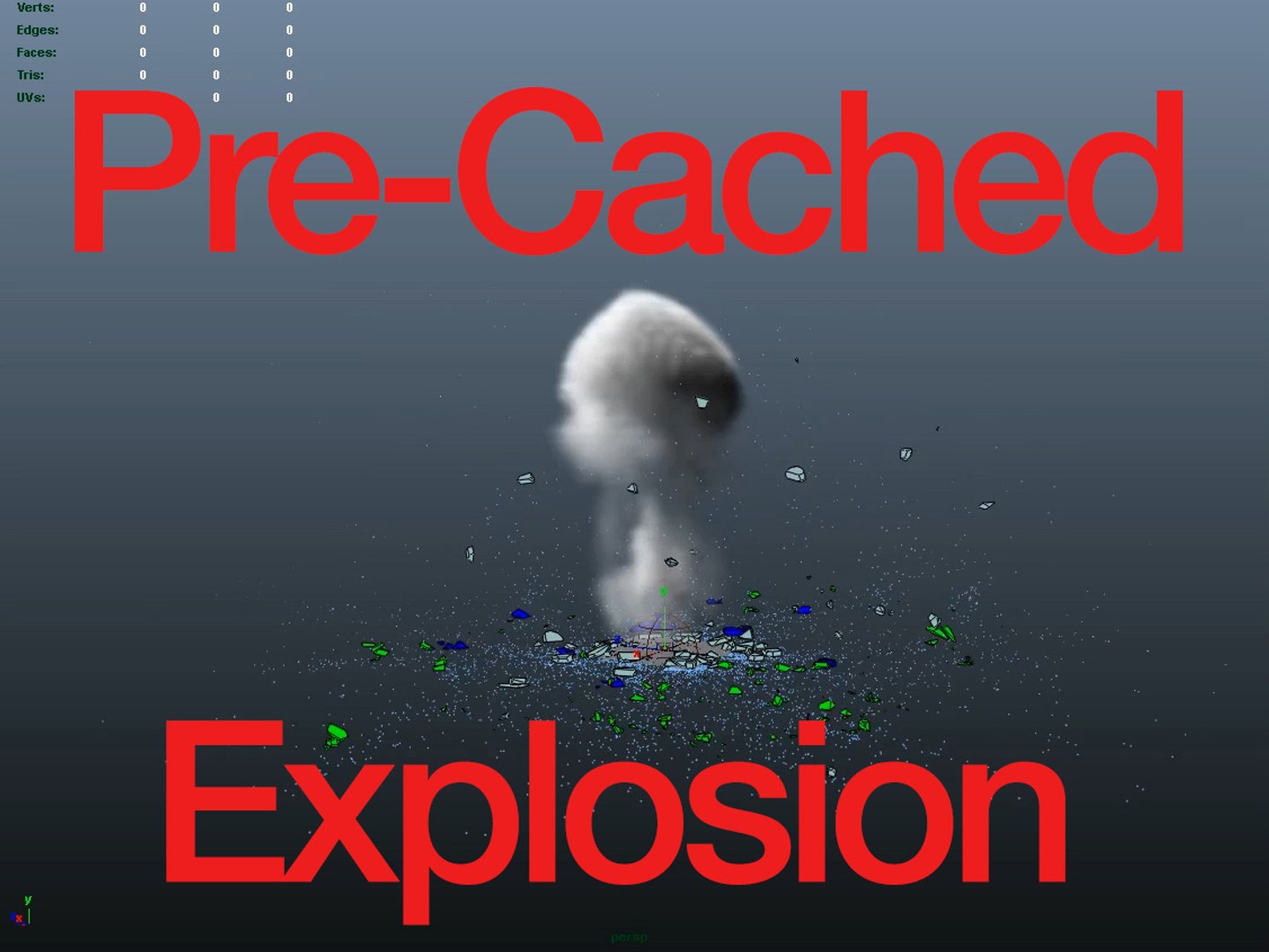 3d Model Ground Explosion Artillery