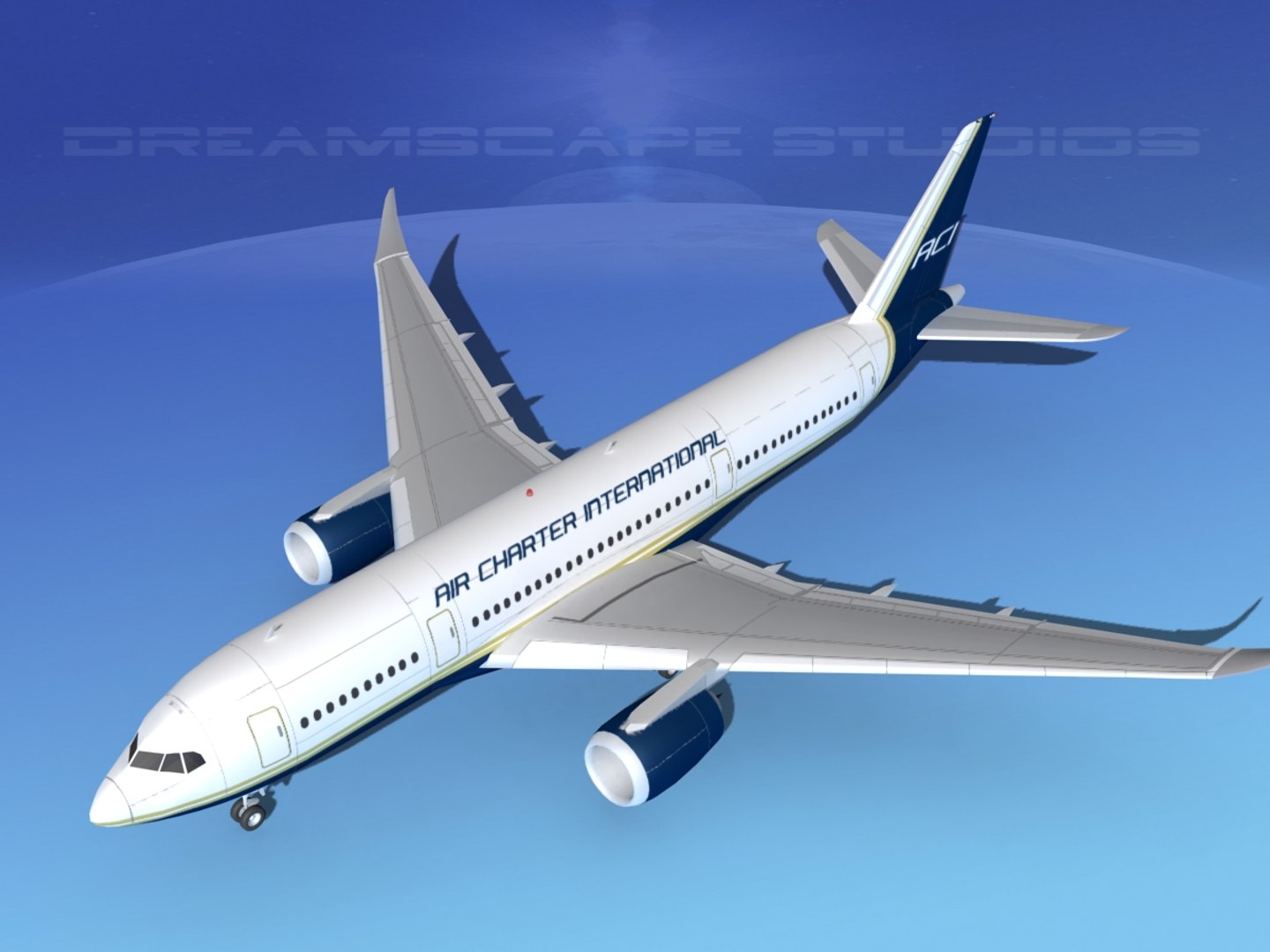 Airbus A350 3d Model