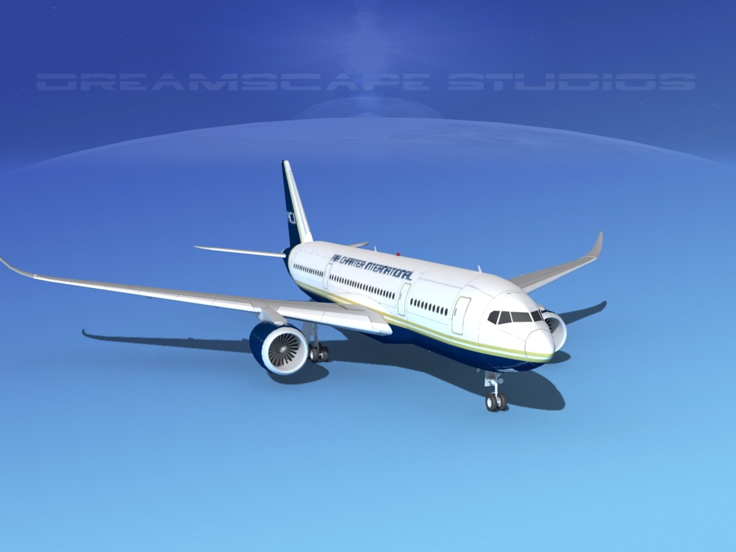 Airbus A350 3d Model