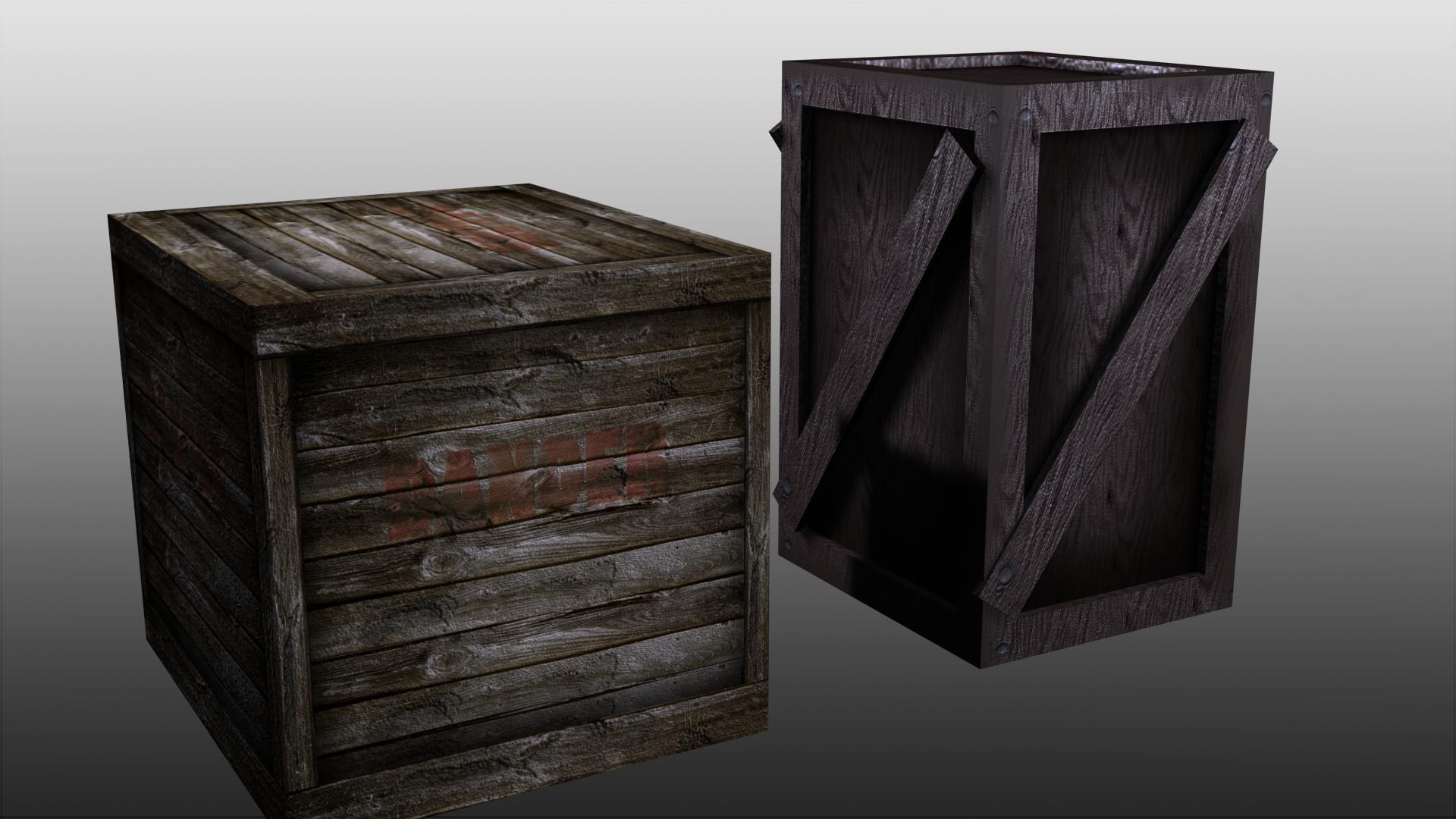 3d model crate