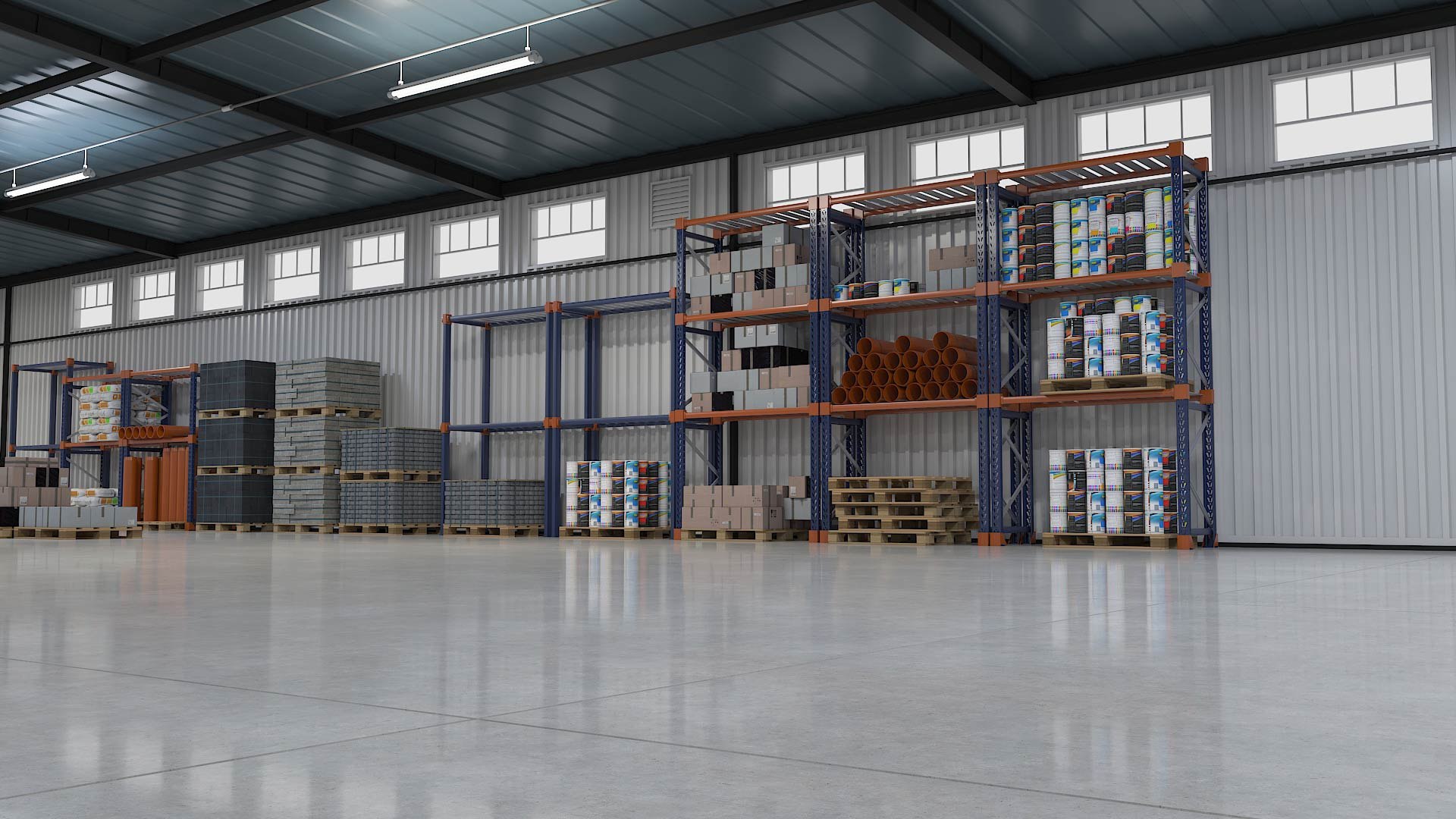 Warehouse Interior And Exterior PBR 01b Storage Facility 3D Model ...