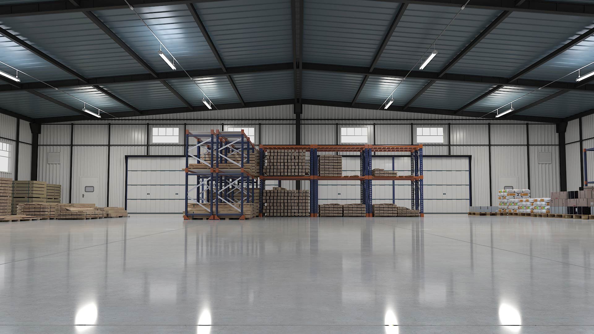 Warehouse Interior And Exterior PBR 01b Storage Facility 3D Model ...