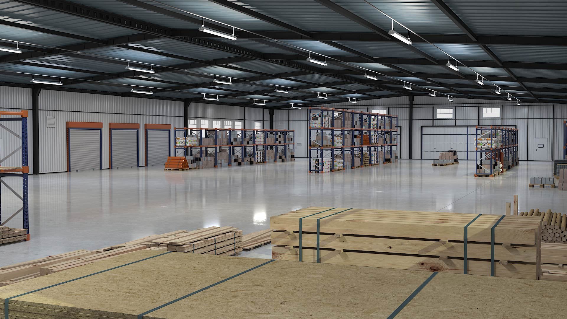 Warehouse Interior And Exterior PBR 01b Storage Facility 3D Model ...