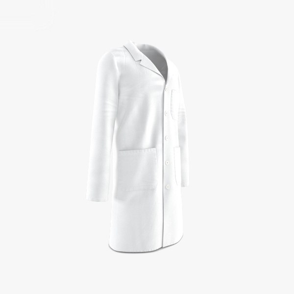 3D lab coat model - TurboSquid 1483618