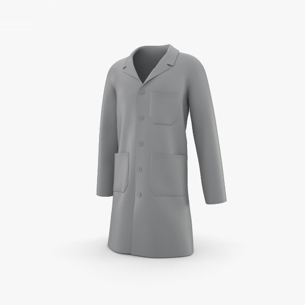 3D lab coat model - TurboSquid 1483618