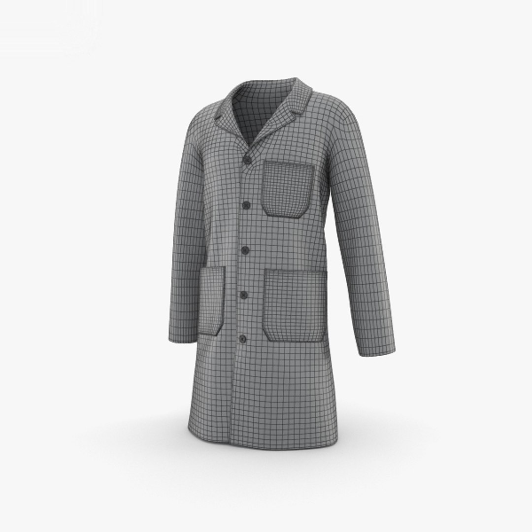 3D Lab Coat Model - TurboSquid 1483618