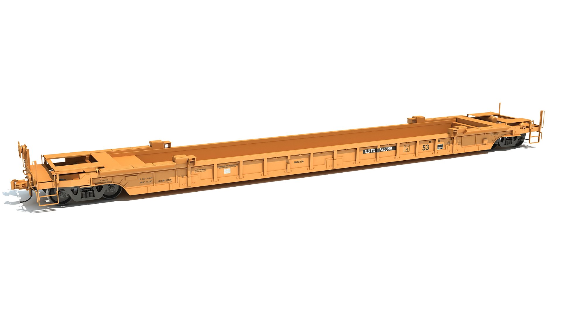 Railroad Double Stack Car 3D Model - TurboSquid 1615934